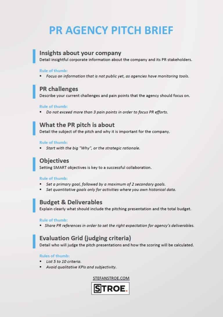 The PR Agency Pitch Brief Example PDF Included 